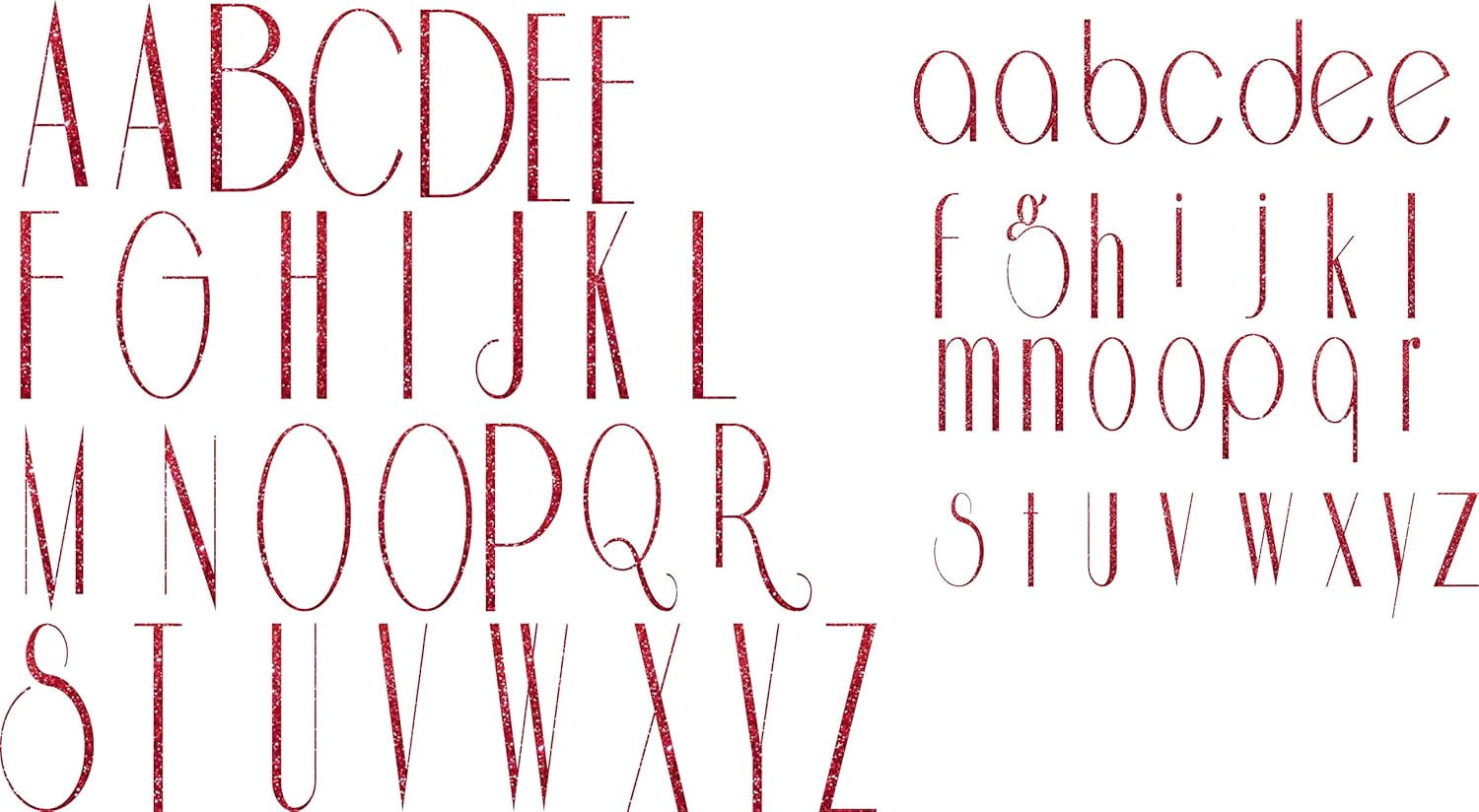 3 Inches, 2 Inches Riesling Letters (Glitter Red, Lower Case) - Walmart.com