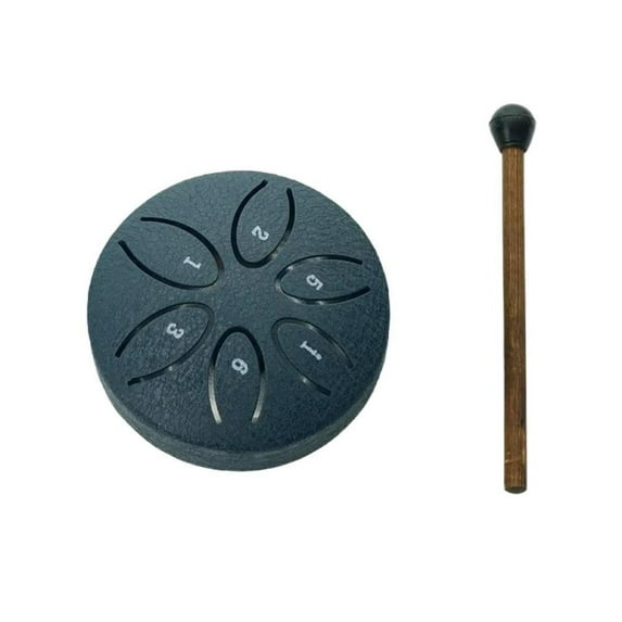 3 Inches 6 Tones Steel Tongue Drum Outdoors Rain Drums Instrument Mini ...