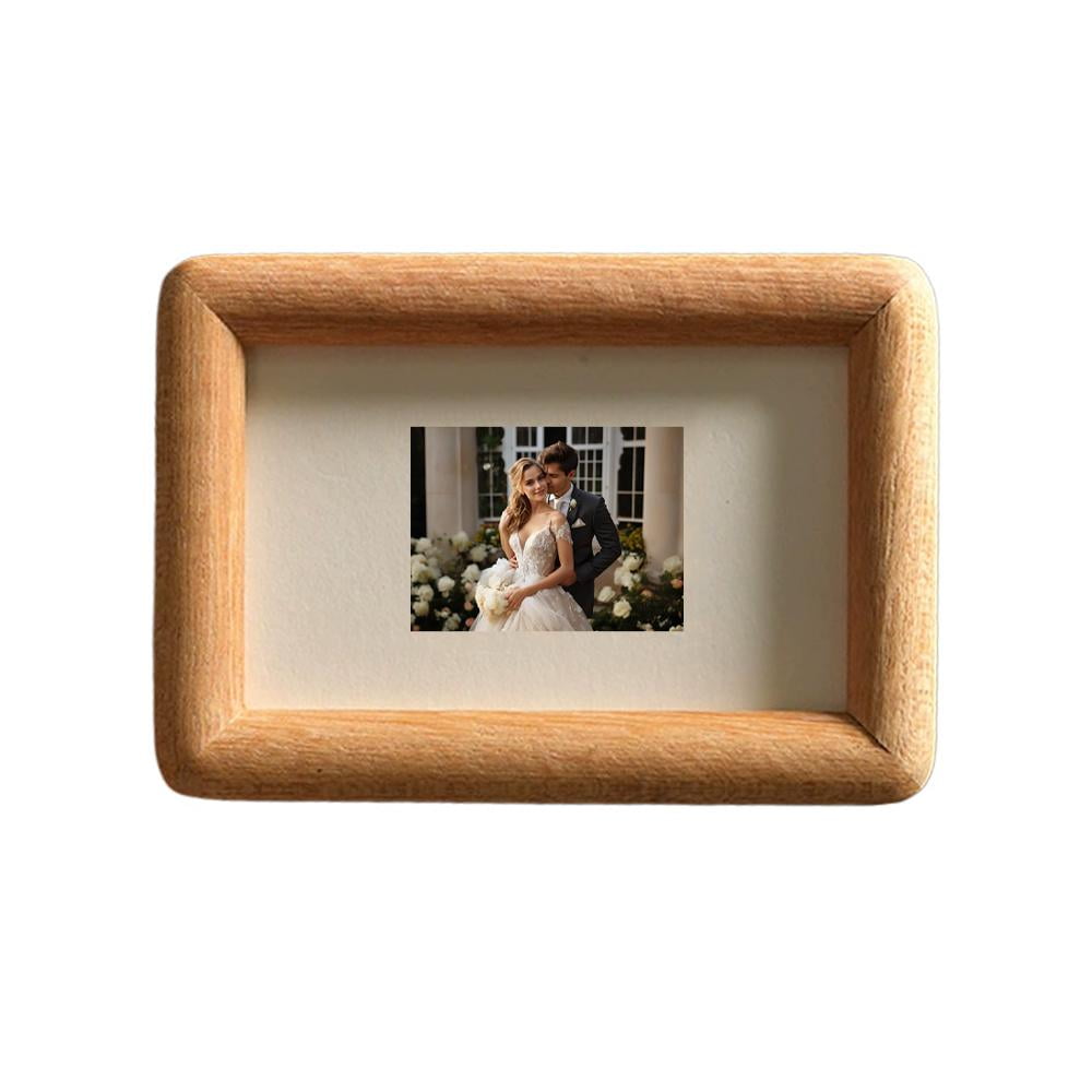 3 Inches Mini Frame Refrigerator Magnetic Photo Frame Black Walnut ...