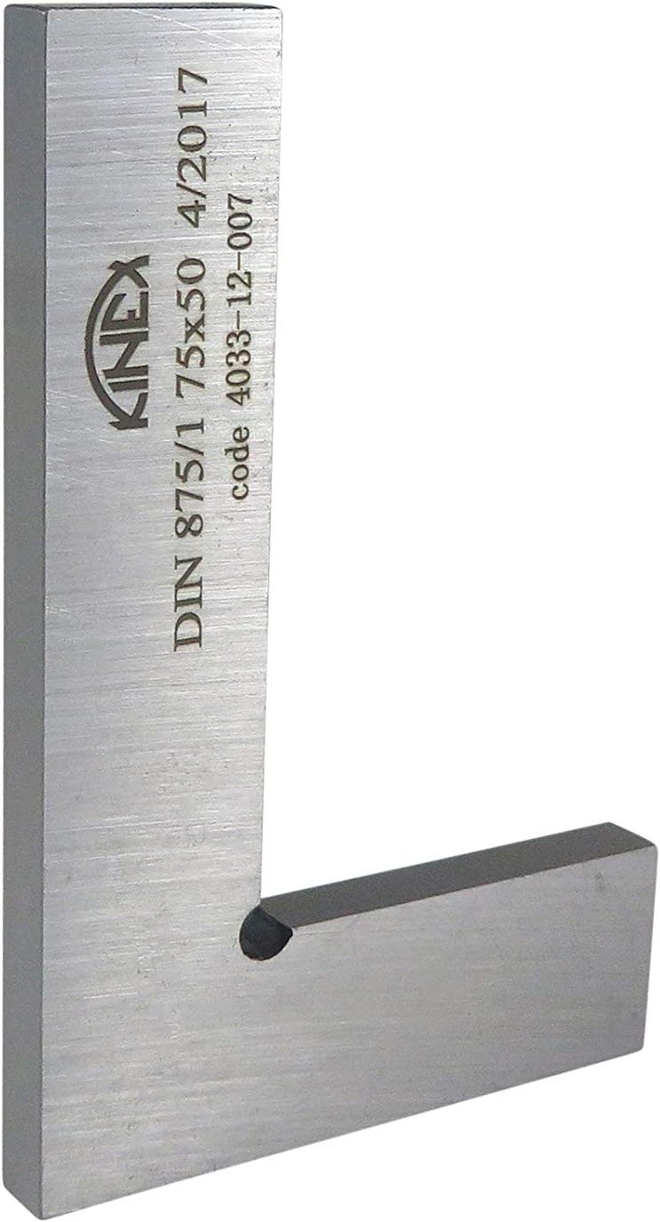 3 Inches Tall x 2 Inches Wide Flat Solid Machinist Square DIN 875/1 ...