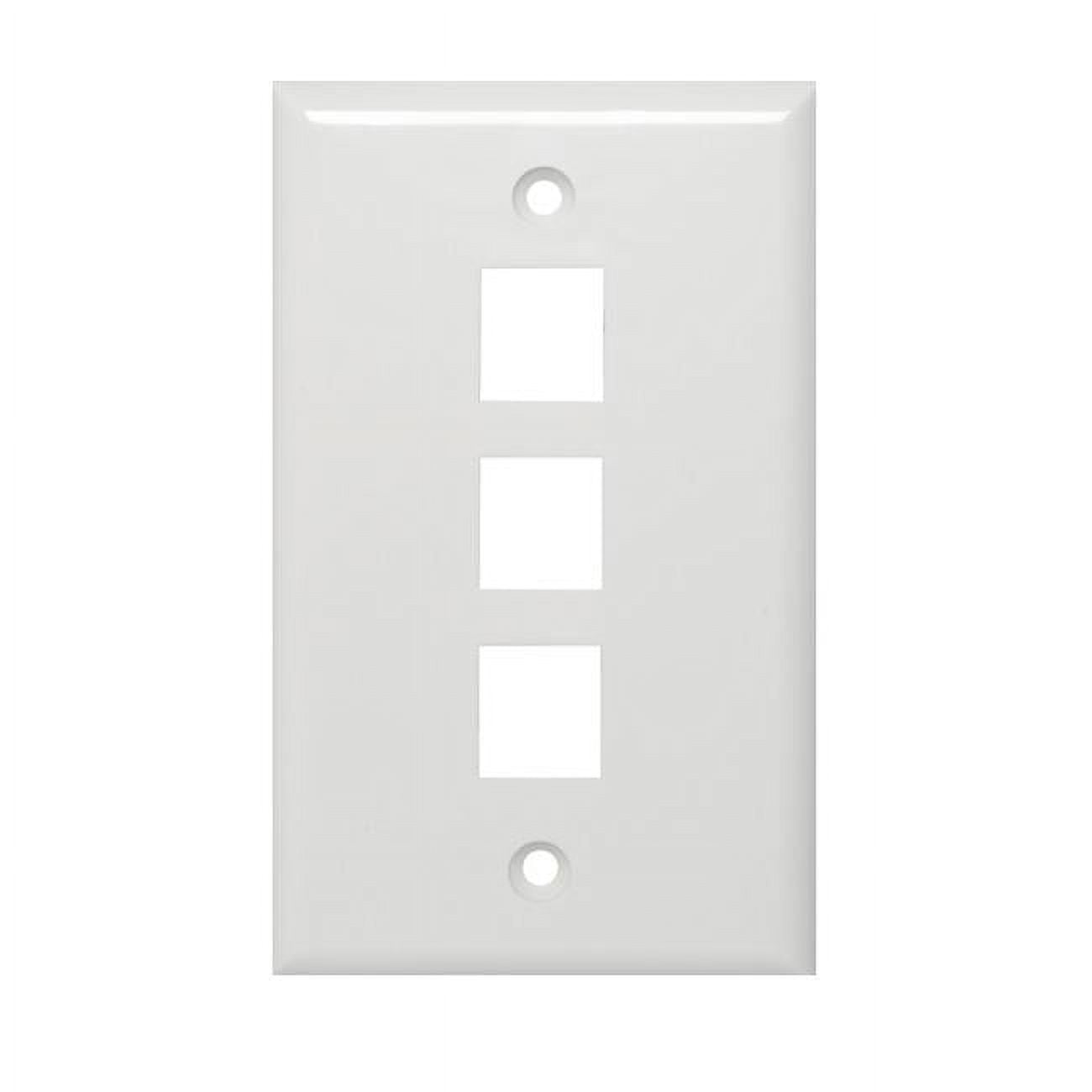 3 Jack Gang Plate - White - Walmart.com