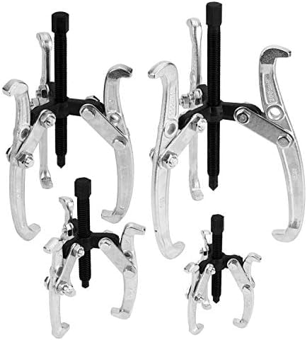 3-Jaw Gear Puller 4-Piece Set – 3”, 4”, 6”, 8" – Removal Tool Kit for ...