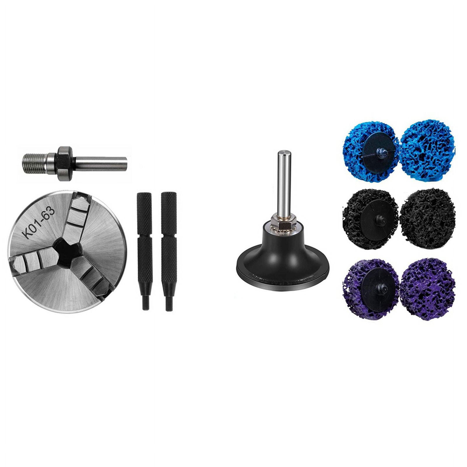 3 Jaw Lathe Chuck 63mm Mini Lathe Chucks K01-63 with 7Pcs 2 Inch 50mm ...