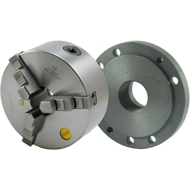 3 Jaw Self Centering Scroll Lathe Chuck Solid Jaws 1 1 2 X 8 Tpi Semi