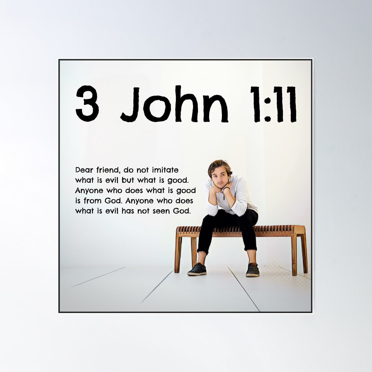 3 John 1:11 Poster Wall Art, Modern Wall Decor For Living Room Bedroom ...
