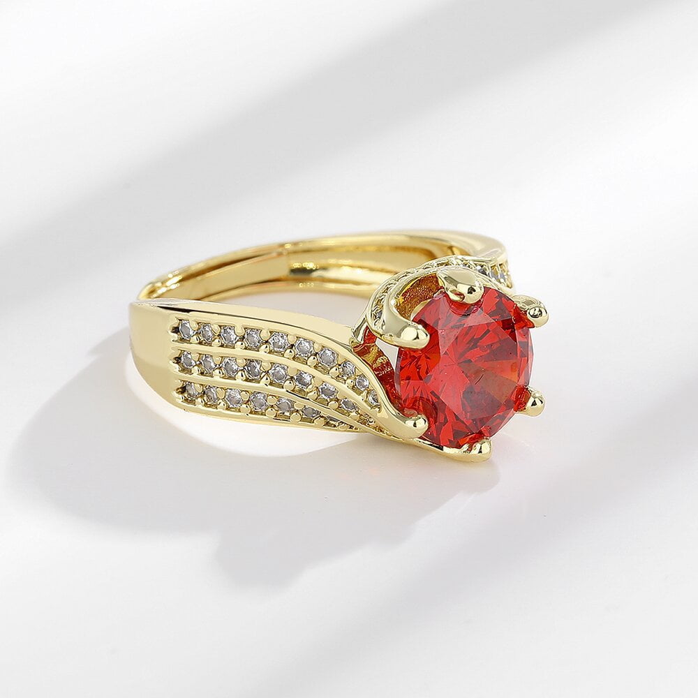 3 Karat Pigeon Egg III Love Imitation Moissanite Three Rows Full Diamond Line Ring Lightweight ...