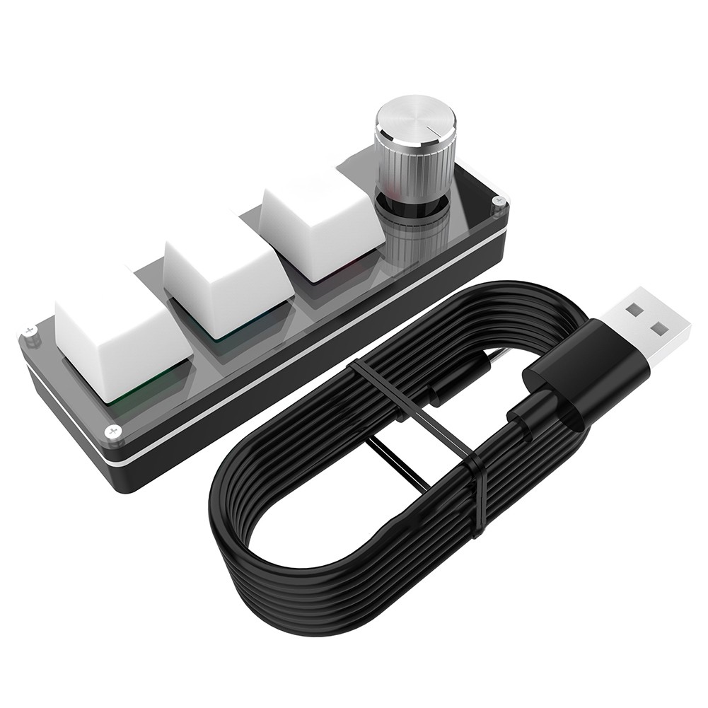 3-Key Macro Programming Keyboard：Customizable Knob，Rgb - Walmart.com