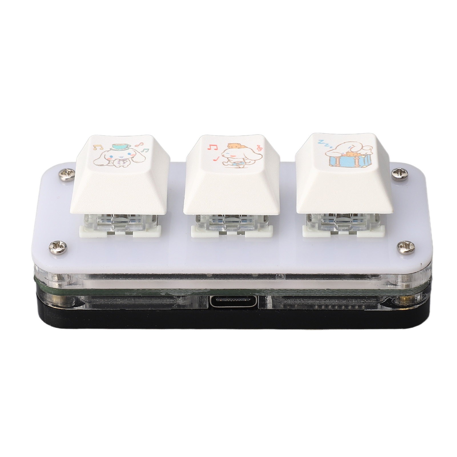 3 Key Mini Keypad USB Mechanical Gaming Programmable Macro Keyboard ...