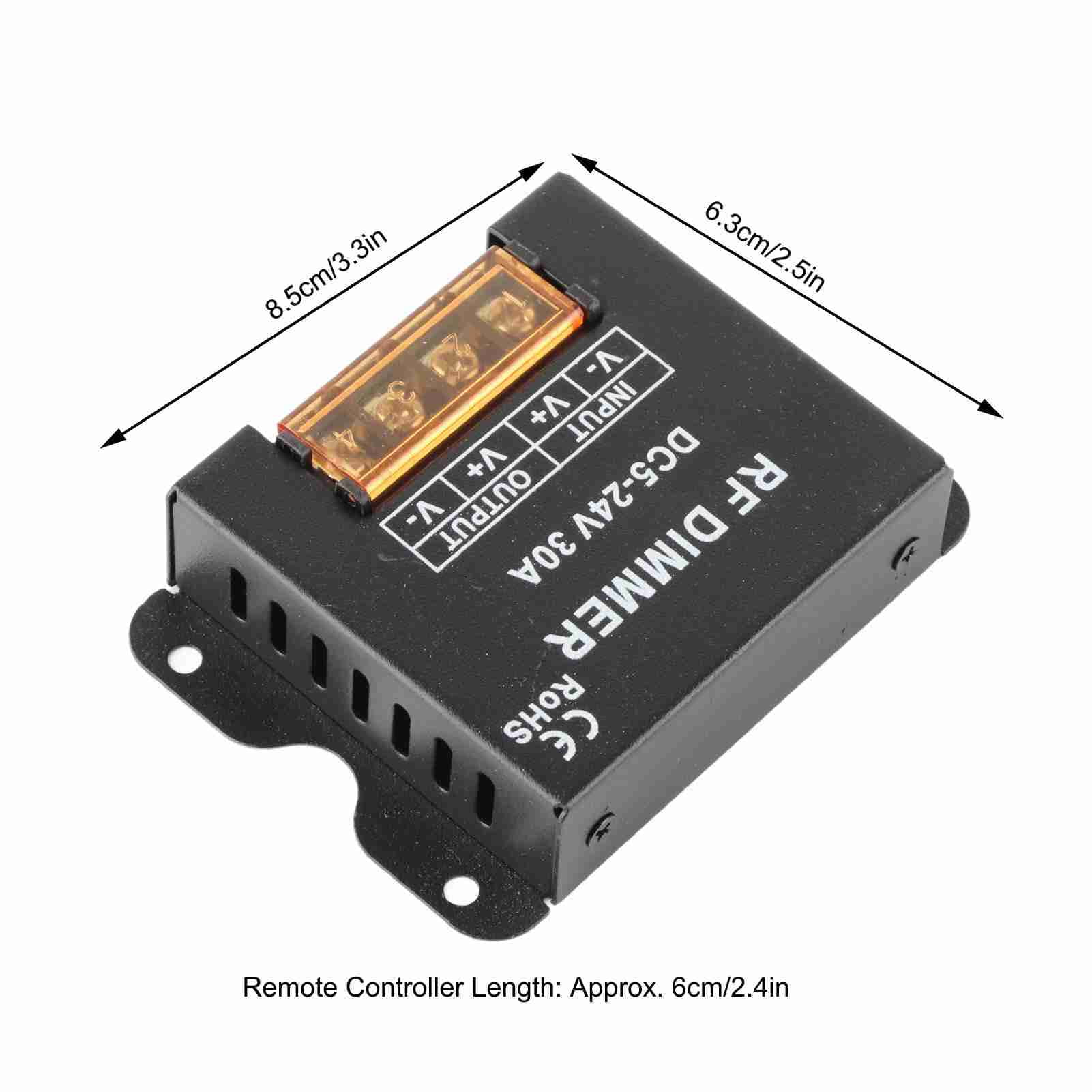 3,Key RF LED Dimmer, Adjustable Brightness, 30m Range, Ideal For Strip ...