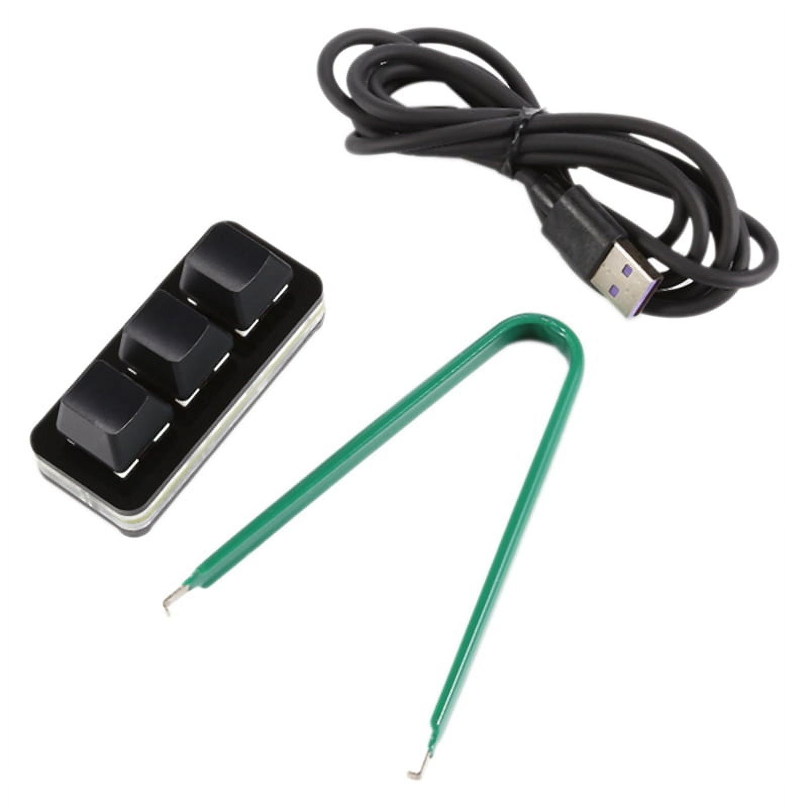 3 Keys Custom Mini Keyboard Copy Paste Cut Select All Enter Black ...