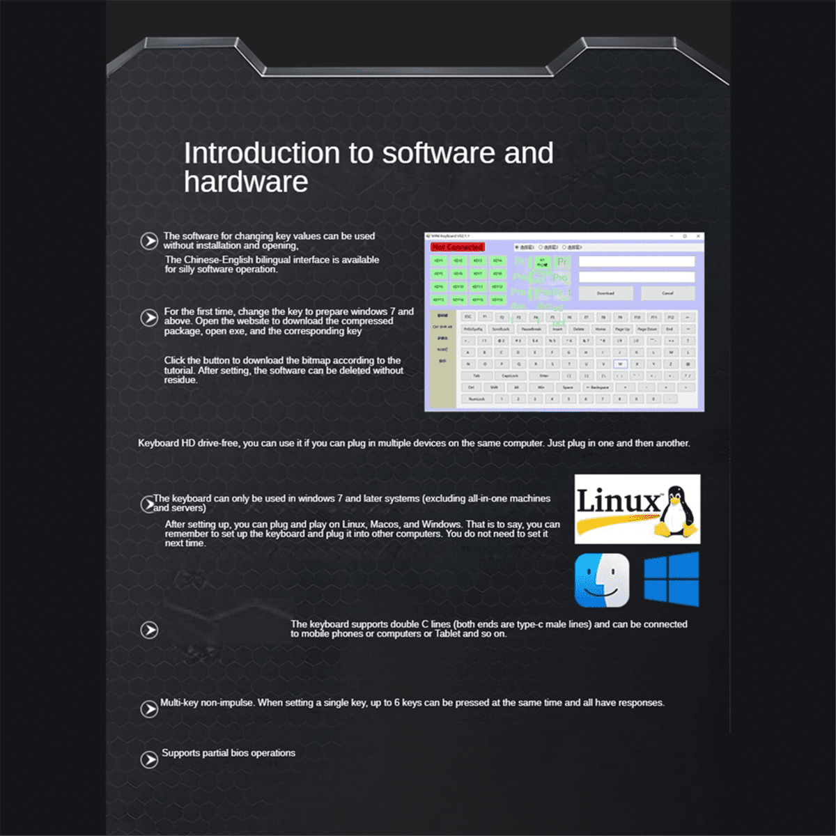 3 Keys Macro Programming Mini Keyboard for Photoshop Gaming Hotswap ...
