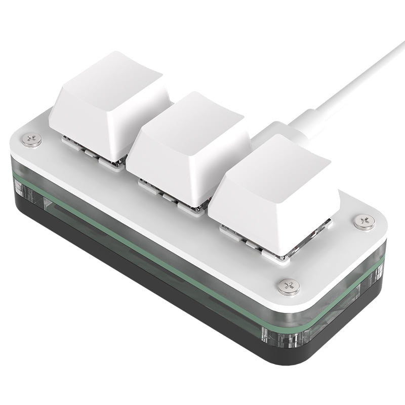 3 Keys Macro Programming Mini Keyboard For Photoshop Gaming Hotswap