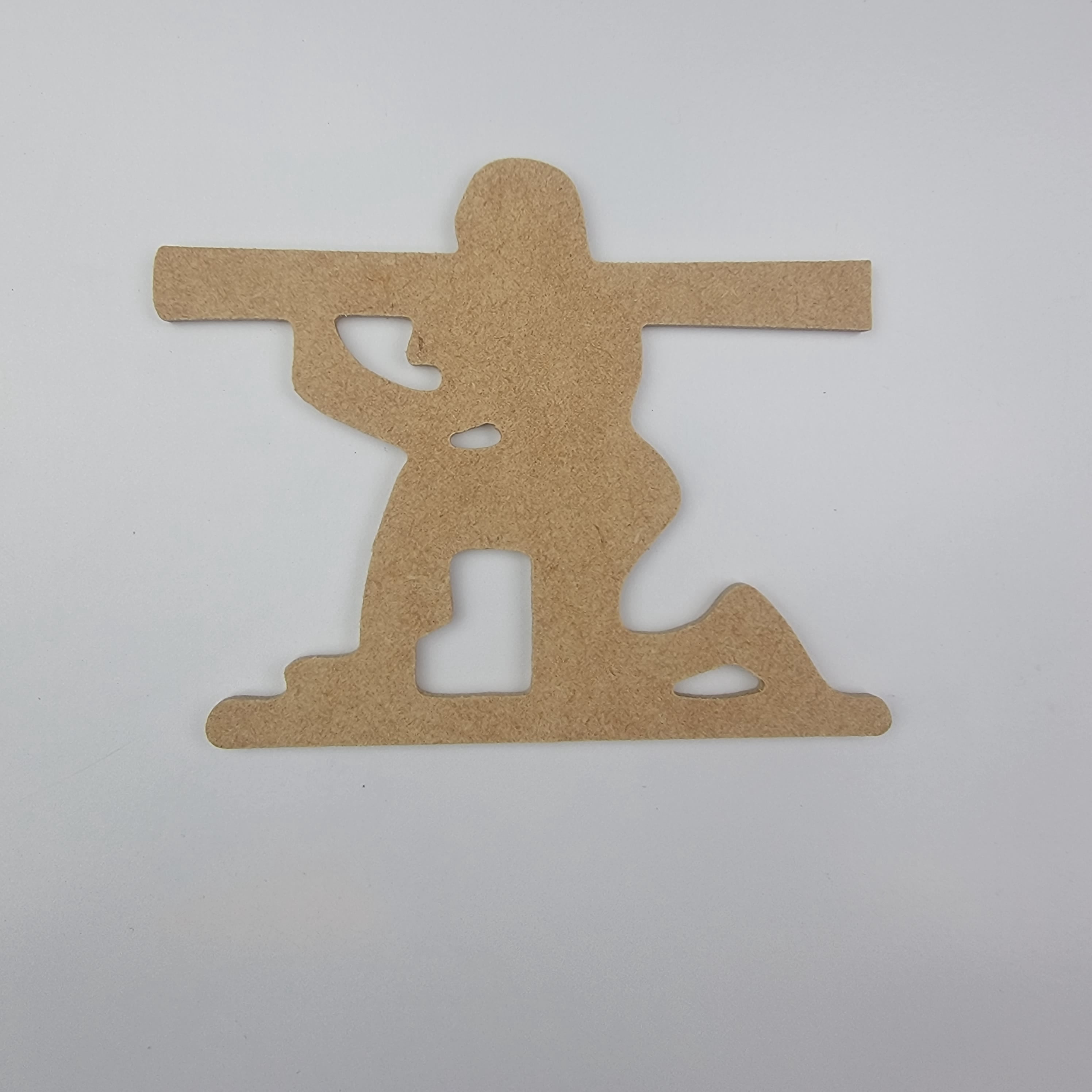 3" Kneeling Soldier, Unfinished MDF Art Shape by Wooden Craft Cutouts ...