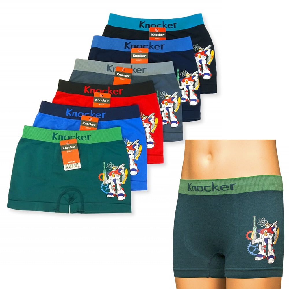 2 Pc Knocker Boys Boxer Shorts Seamless Transformer Spandex Kids Soft ...
