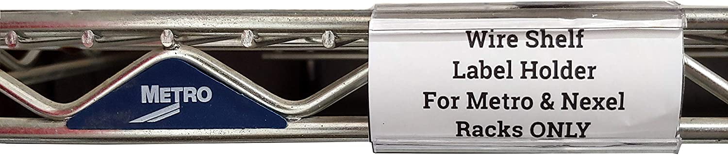 3"L Clip on Plastic Label Holder for Wire Metro or Nexel Shelf - 10 ...