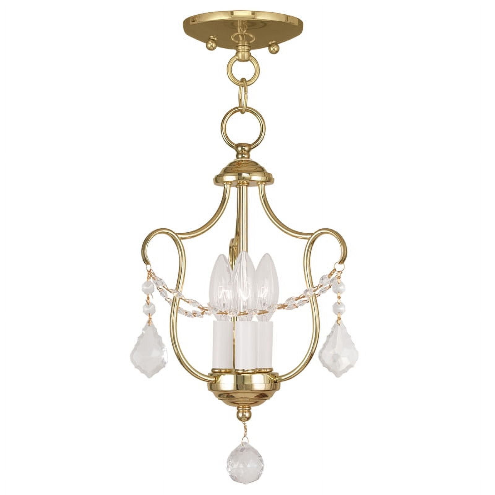 3 L Livex Polished Brass Chesterfield Dual Mode Lighting Fixture Sale ...
