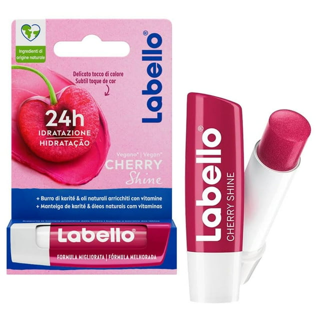 3 LABELLO CHERRY FRUITY SHINE LIP BALM STICK CARE BEAUTY SOFT SMOOTH ...