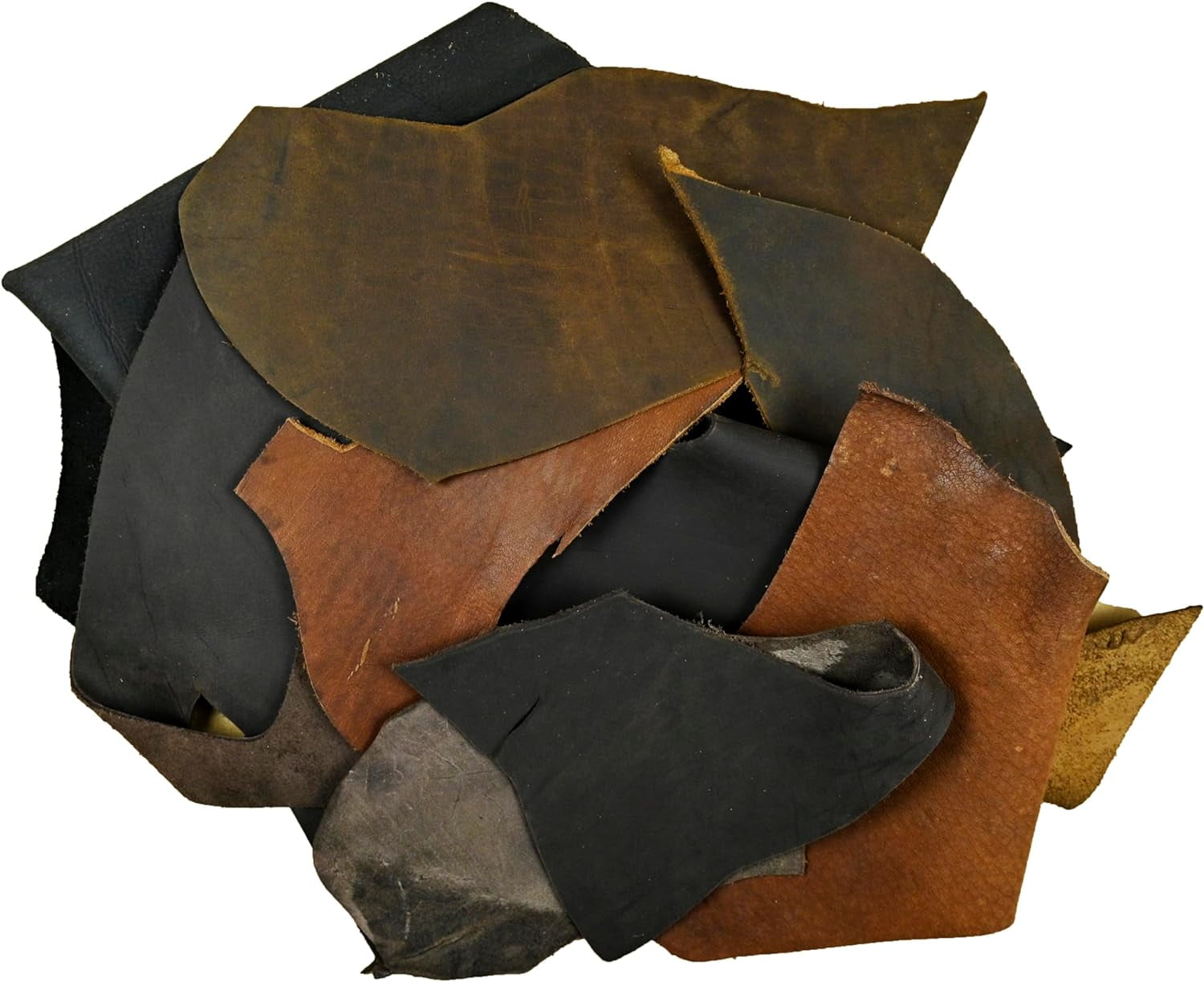 3 LBS Veg tan leather scrap for crafting, Vegetable Tanned Leather ...