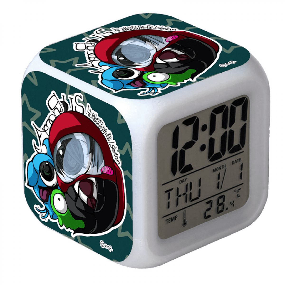 3＂LED Alarm Clock Among Us Pattern Desk Table Glowing Electronic ...