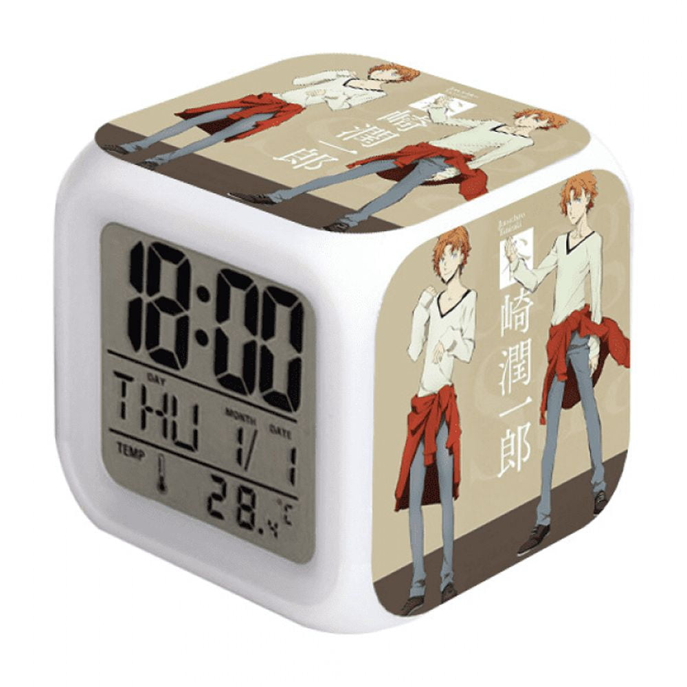 3＂LED Alarm Clock Cartoon Bungo Stray Dogs Pattern Desk Table Glowing ...