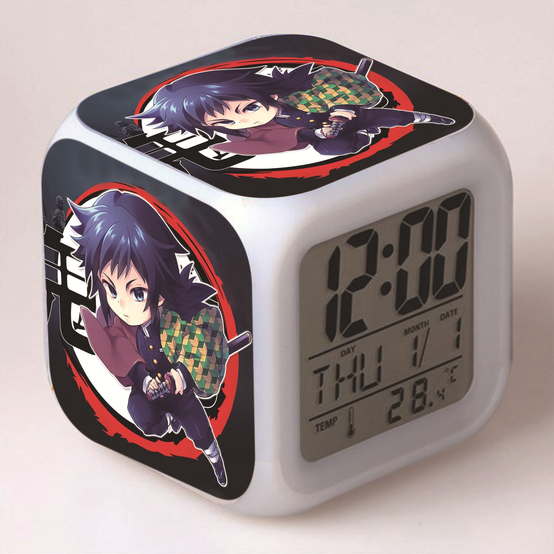 3＂LED Alarm Clock Cartoon Demon Slayer Pattern Desk Table Glowing ...