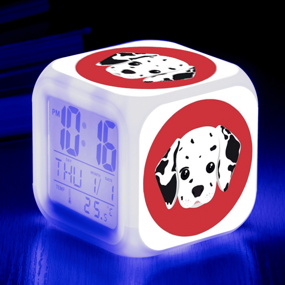 3＂LED Alarm Clock Cartoon Pochacco Pattern Desk Table Glowing ...