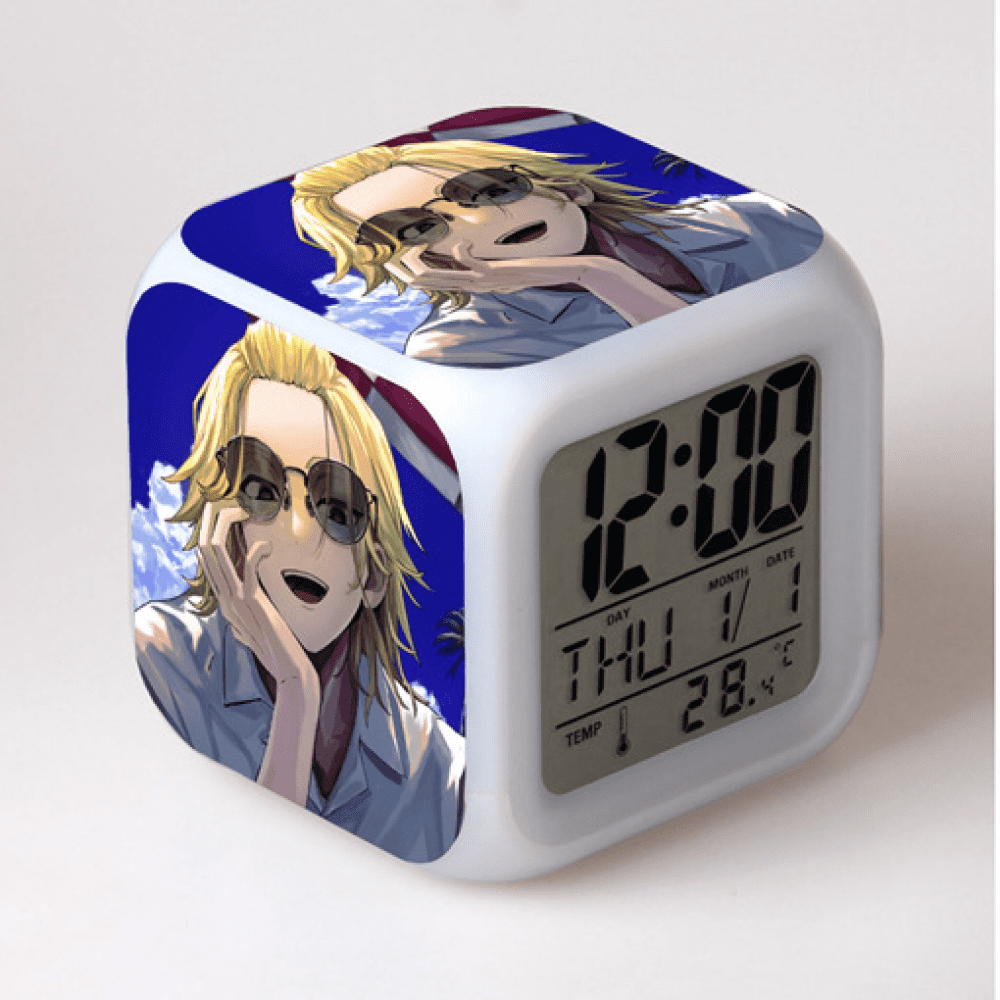3＂LED Alarm Clock Tokyo Revengers Pattern Desk Table Glowing Electronic ...
