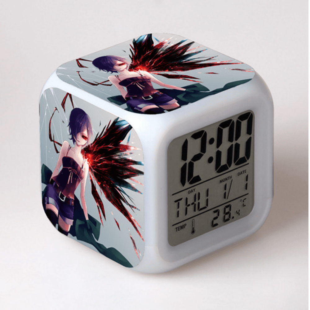 3＂LED Alarm Clock Cartoon Tokyo Zombie Pattern Desk Table Glowing ...