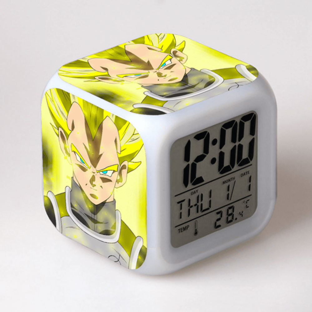 3＂LED Alarm Clock Cute Cartoon Anime Pattern Desk Table Glowing ...