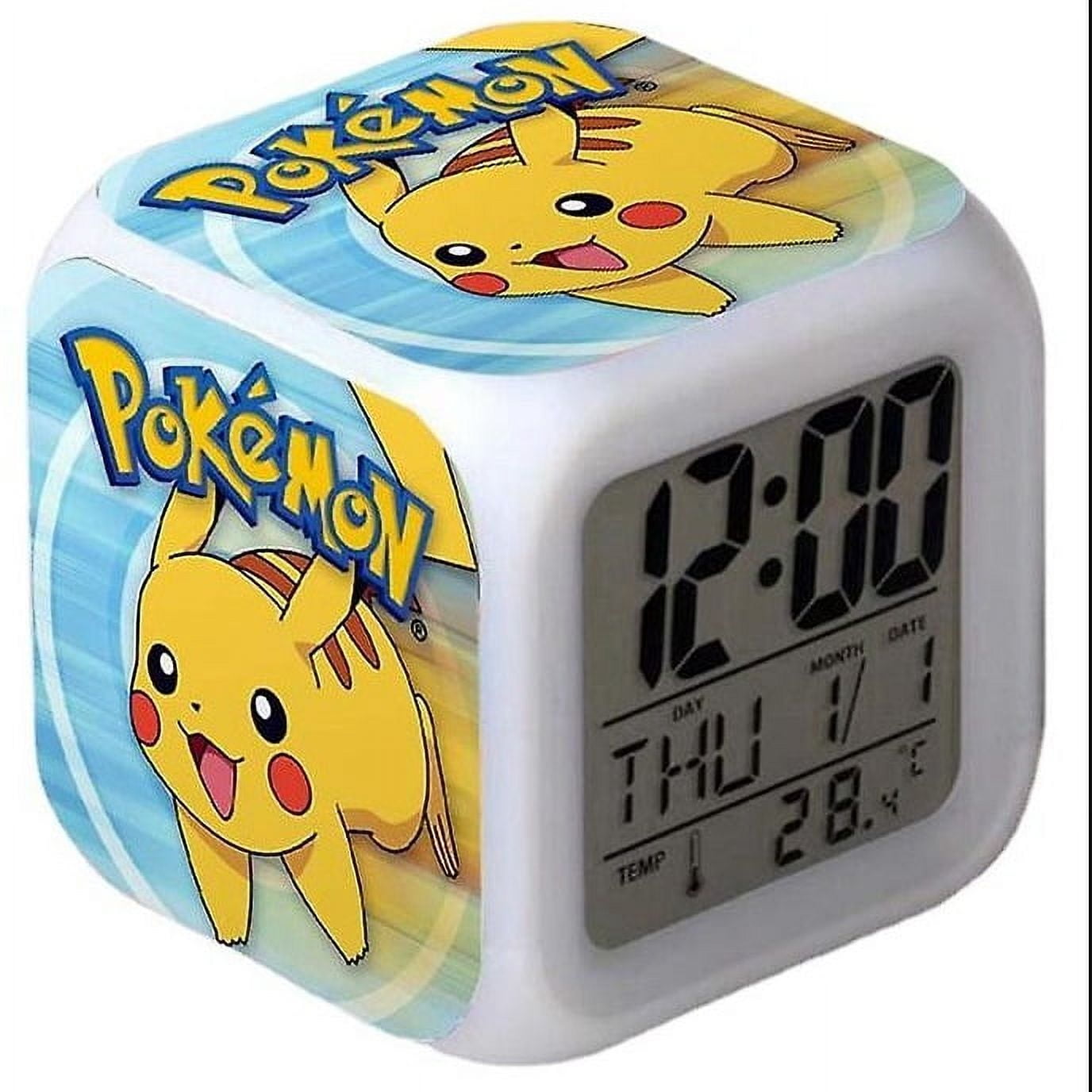 3＂LED Alarm Clock Cute Cartoon Anime Pattern Desk Table Glowing ...