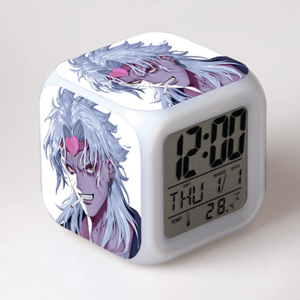 3＂LED Alarm Clock JoJo's Bizarre Adventure Pattern Desk Table Glowing ...