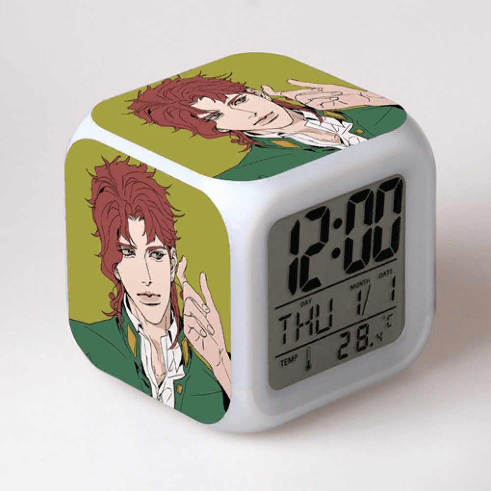 3＂LED Alarm Clock JoJo's Bizarre Adventure Pattern Desk Table Glowing ...