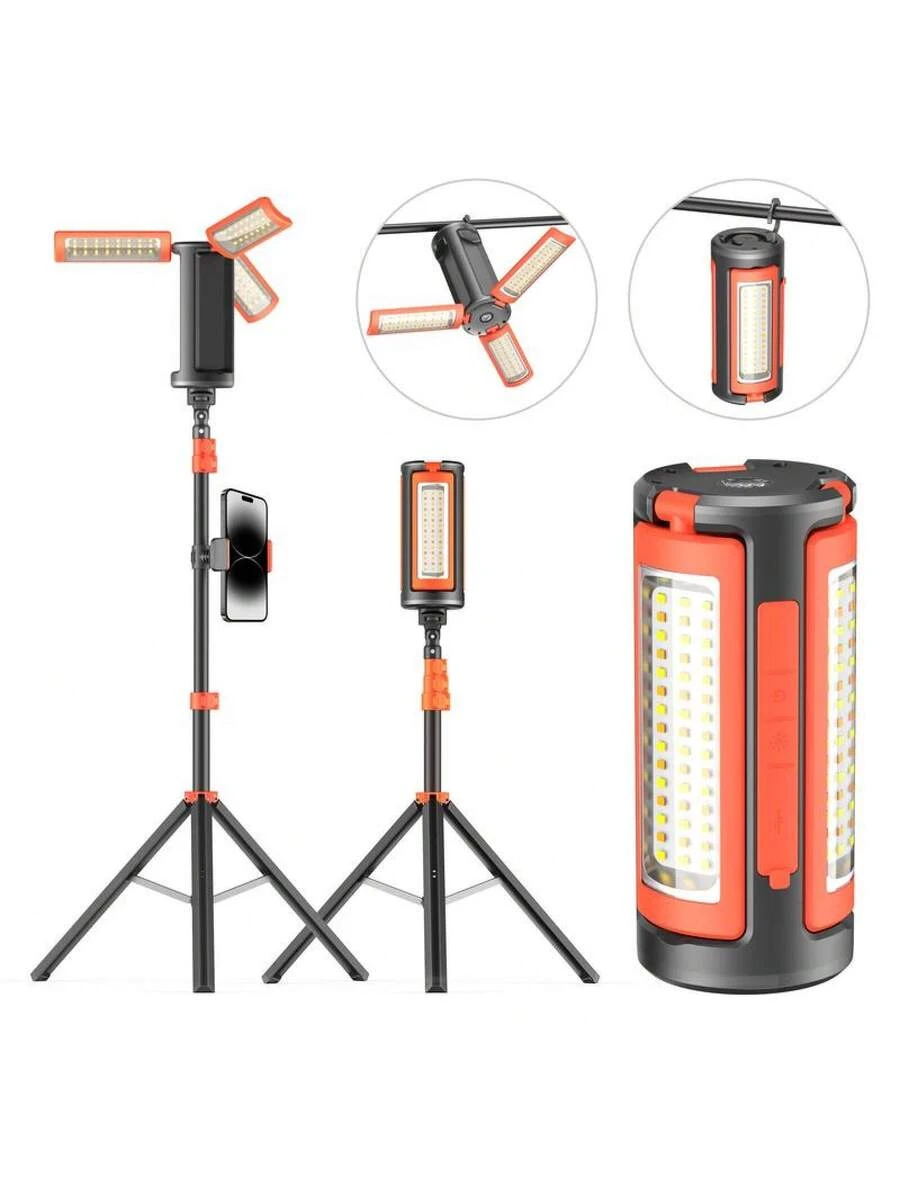 3-LED Camping Light With 10000mAh Power Bank - Portable Rechargeable ...