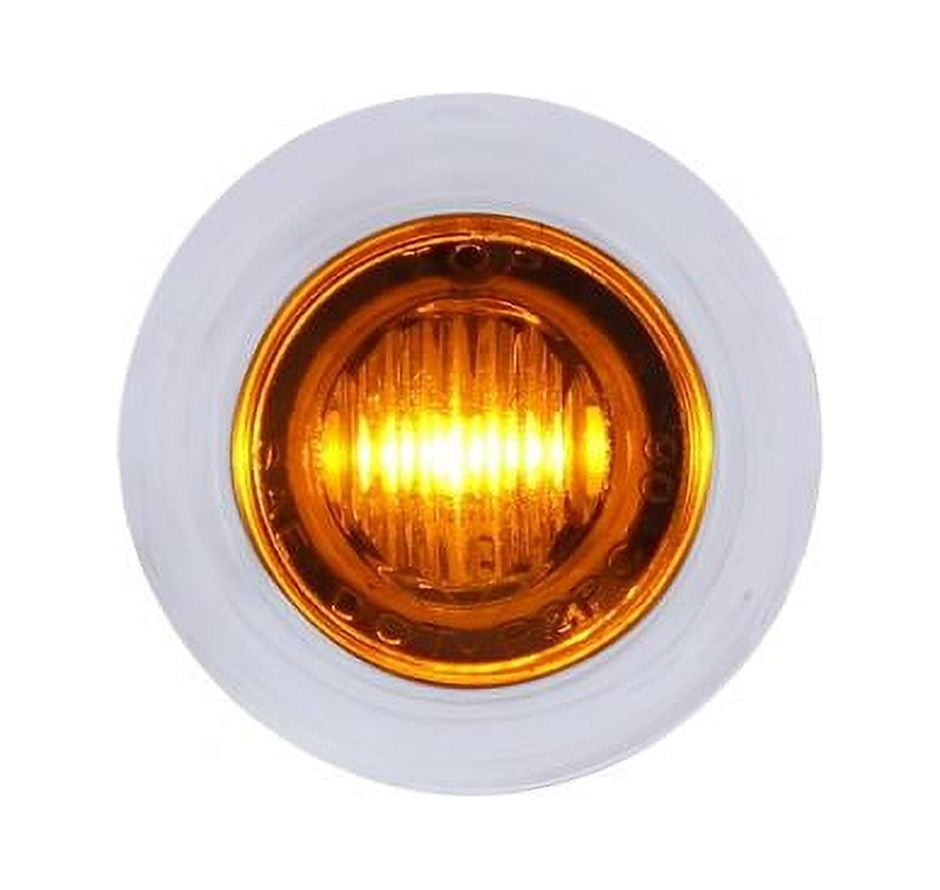 3 LED Dual Function Mini Auxiliary / Utility Light w/ Bezel - Amber LED ...