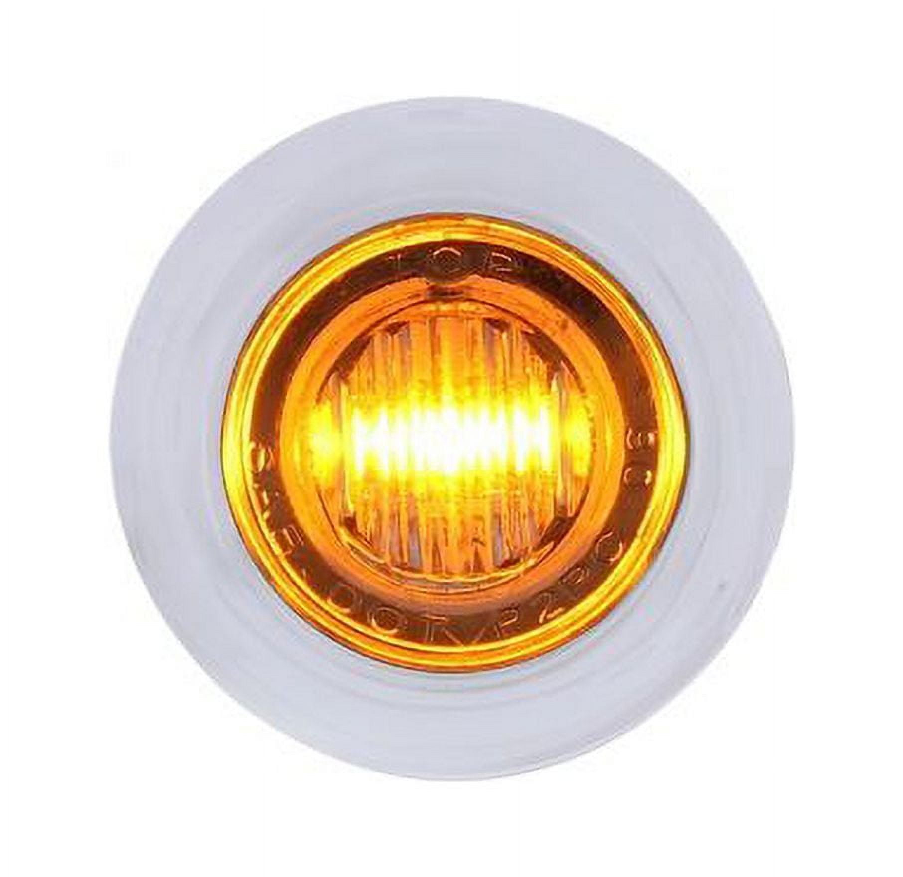 3 LED Dual Function Mini Auxiliary / Utility Light w/ Bezel - Amber LED ...