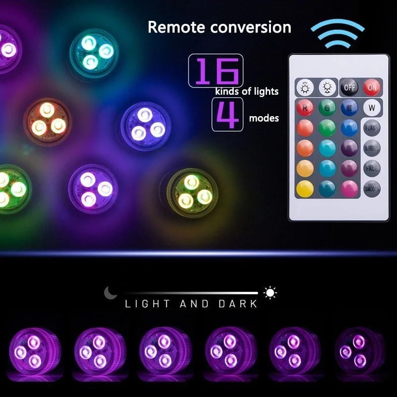 3 LED Underwater Light 16 Colors RGB Swimming Pool Accessories Light ...