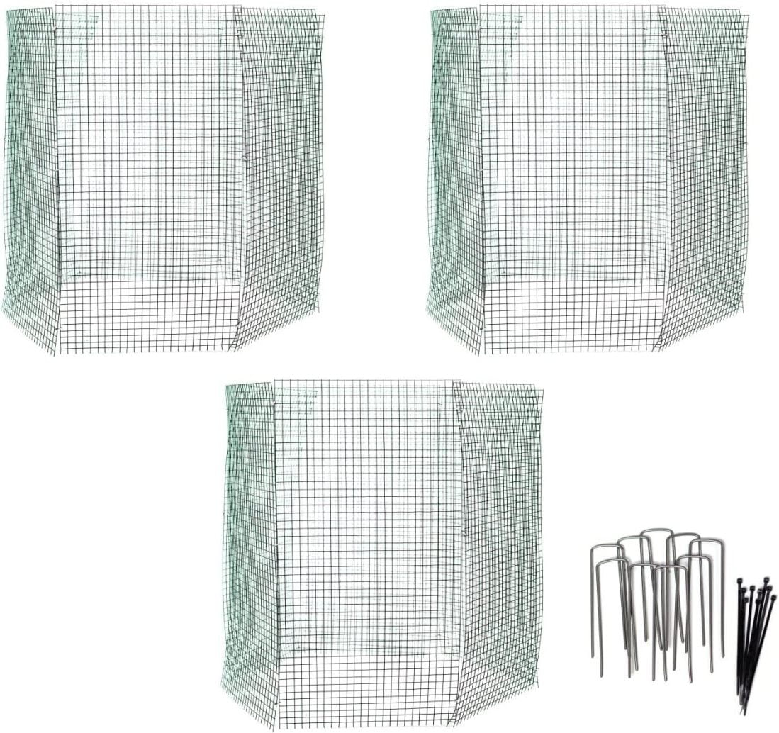3 Large Fold-Away Bush Plant Protectors Supports (Vinyl Coated Wire ...