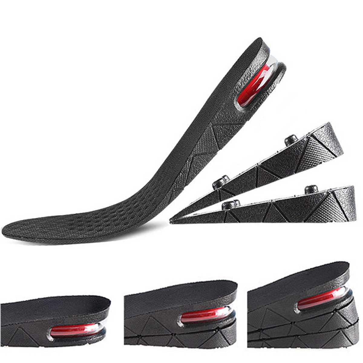 3-Layer 7CM Height Increase Elevator Insoles Pads Soles Foot Pad ...