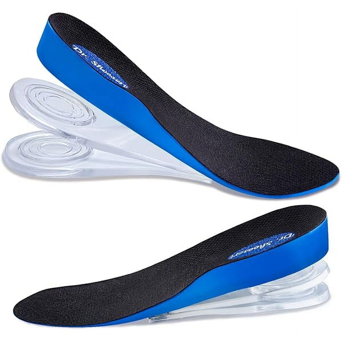 3-Layer Adjustable Height Increase Insoles, 3/4 Length Shock Absorption ...