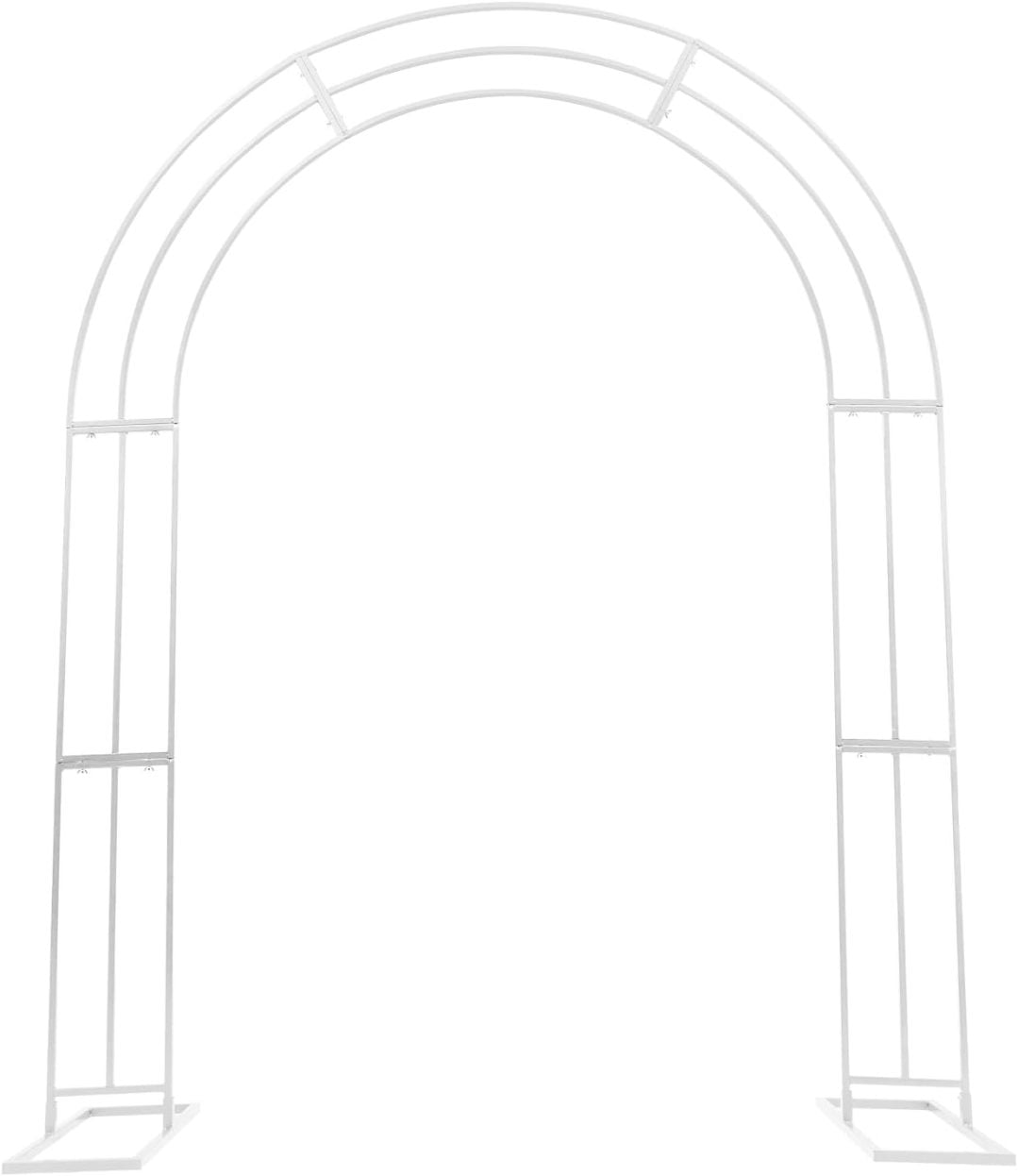3-Layer Arch-Shaped Rack, Metal Wedding Garden Arch Trellis, 8.53Ft ...