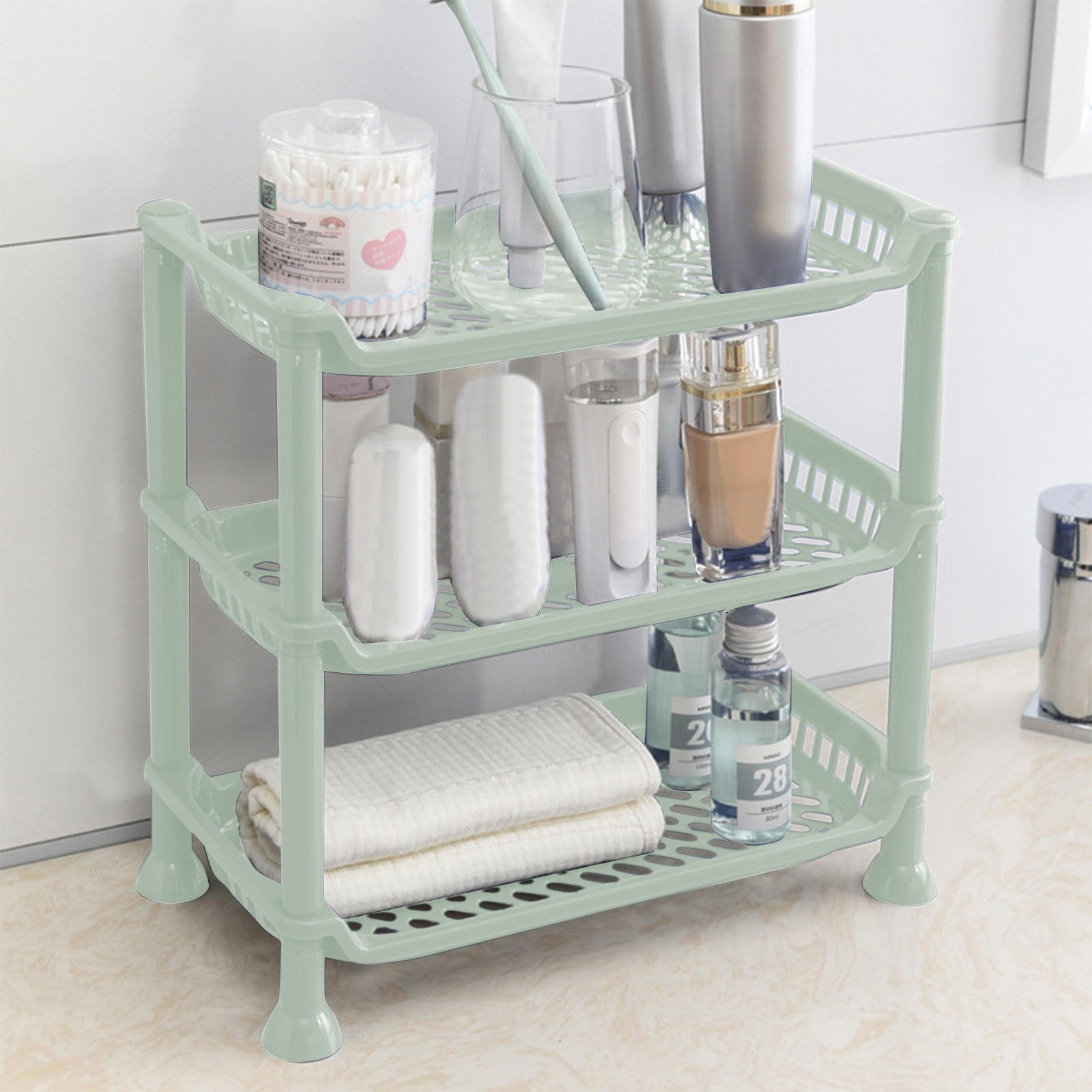 3 Layer Bathroom Rack Kitchen Rack,Desktop Multi Layer Storage Rack ...