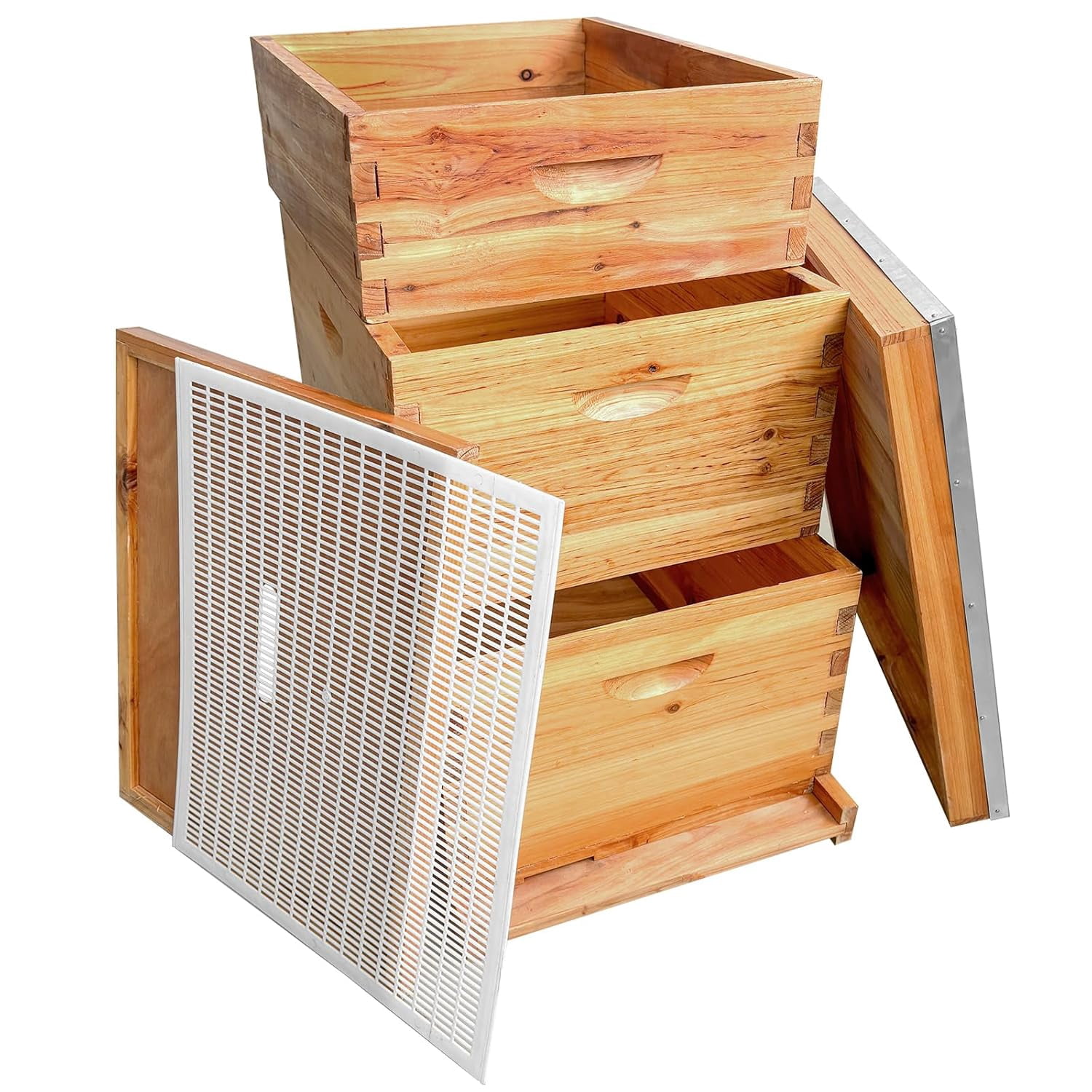 3-Layer Bee Hive, Beehive Kit Langstroth Bee Hive Coated with 100% ...