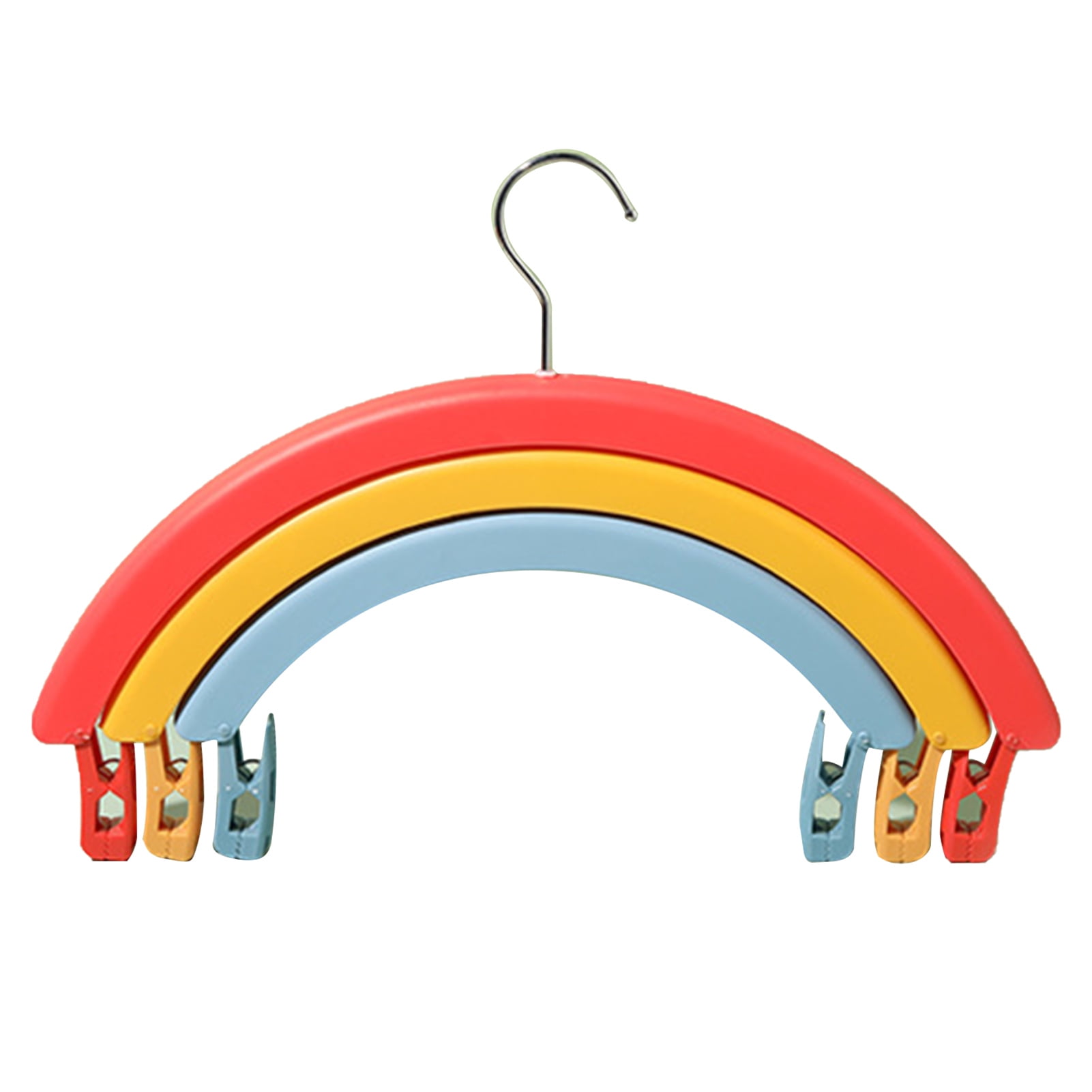 3-Layer Collapsible Hangers with Clips for Clothes & Skirts, Space ...