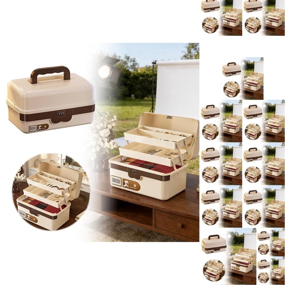 3 Layer Craft Lock Organizers And Storage Portable Folding Tackle With ...