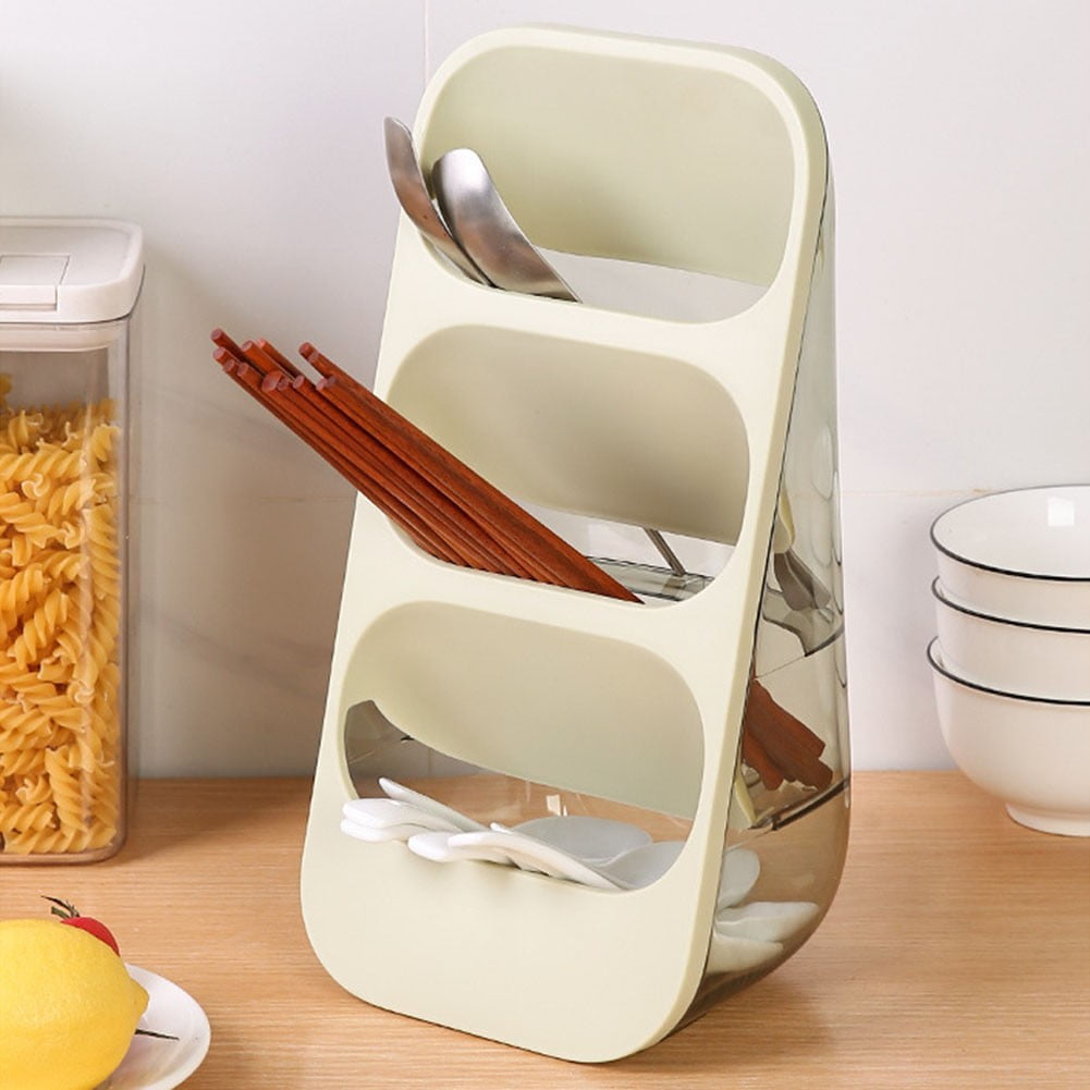 3 Layer Cutlery Storage Rack Spoon Fork Holder Box Spice Organizer ...