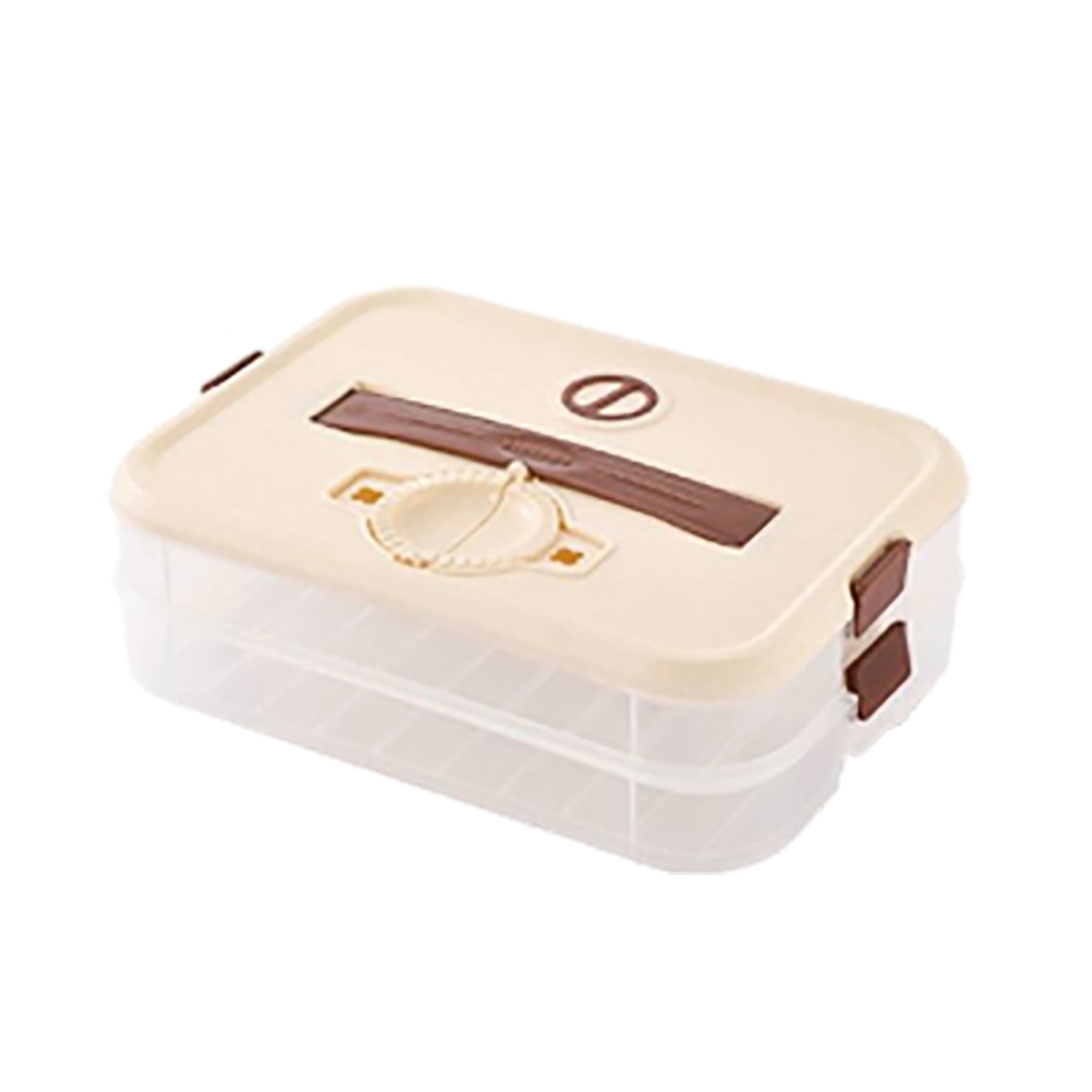 3-Layer Dumpling Storage Box with Lid - Stackable, Airtight Food ...