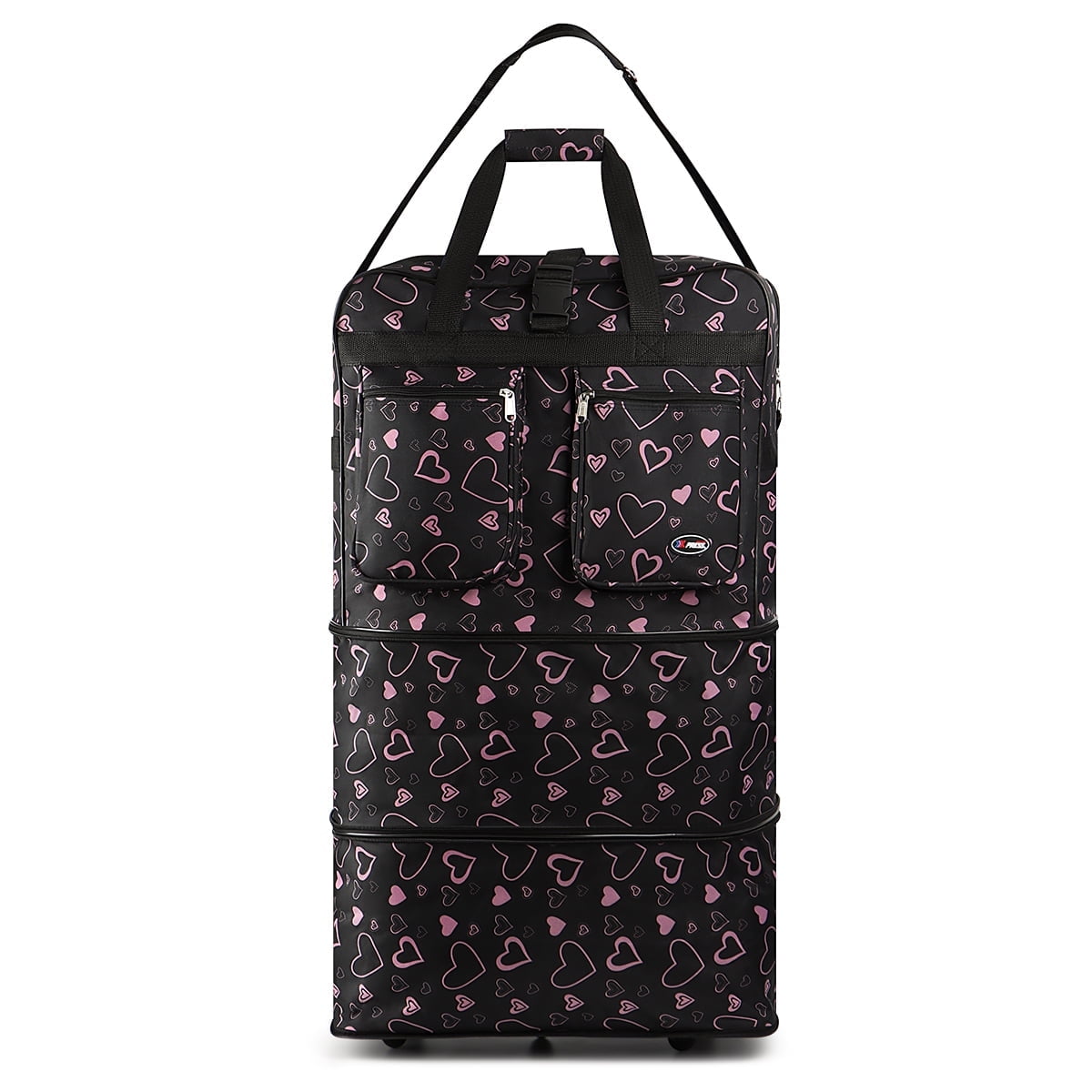30in Expandable Foldable Suitcase 3 Layer Foldable Rolling Luggage ...