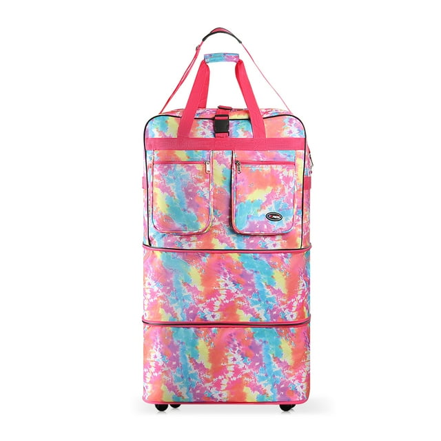 3 Layer Expandable Foldable Luggage Bag with Universal Wheels ...