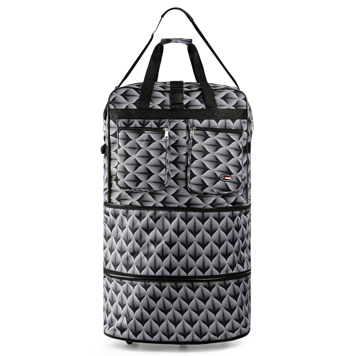 3 Layer Expandable Foldable Luggage Bag with Universal Wheels ...