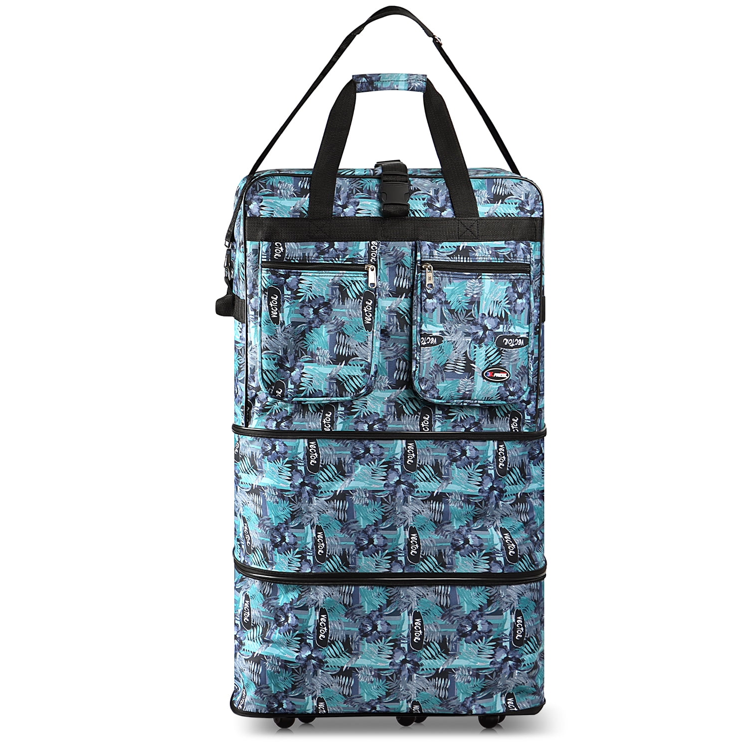 3 Layer Expandable Foldable Luggage Bag with Universal Wheels ...